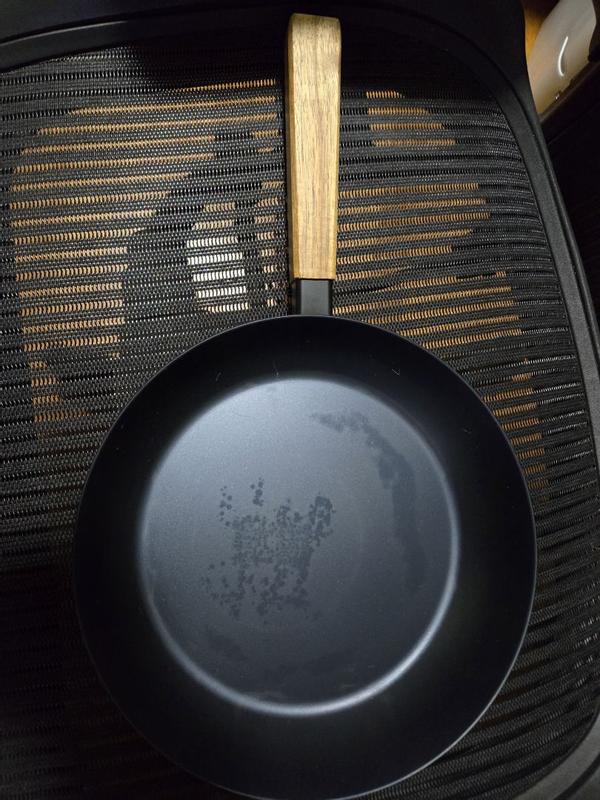 alva Forest 11-in Blue Carbon Steel Frying Pan Skillet Non-Toxic Pre ...