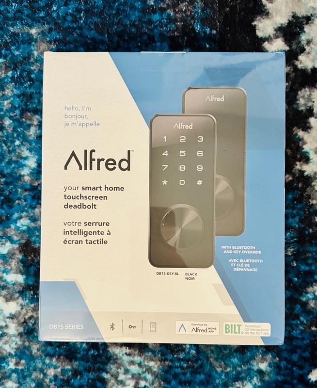 Alfred DB1S Black Smart Lock Electronic Deadbolt with Wifi Bluetooth ...