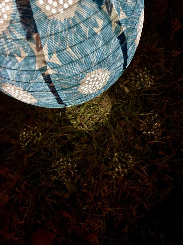 Allsop 12-in x 12-in MARIGOLD Fabric Solar Outdoor Decorative Lantern ...