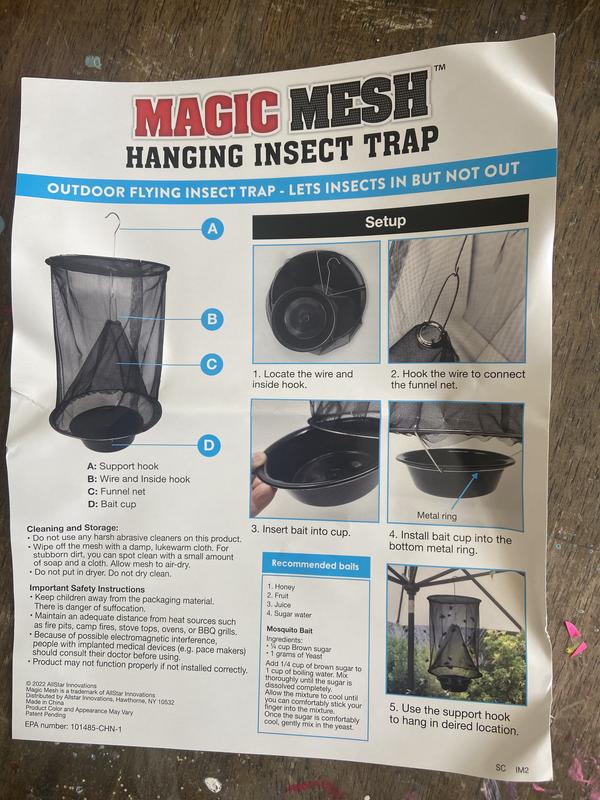 Magic Mesh Hanging Insect Trap Mesh/Plastic/Stainless 1 pk in the ...