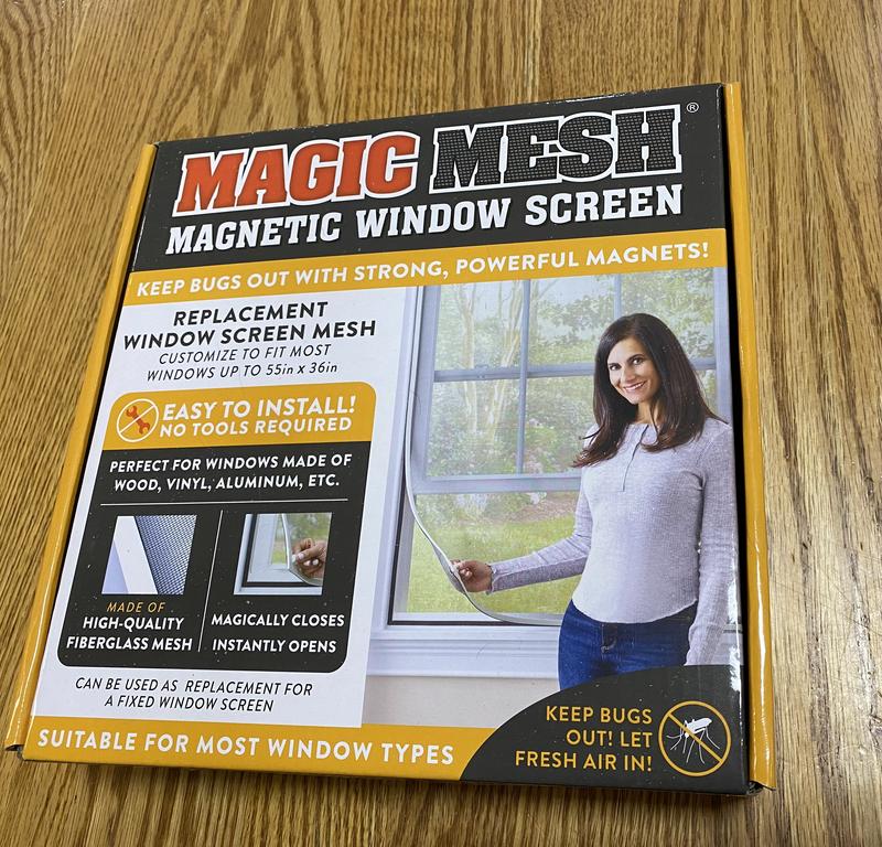 Magic Mesh Magnetic Replacement Window Screen Fiberglass 1 pk in the ...