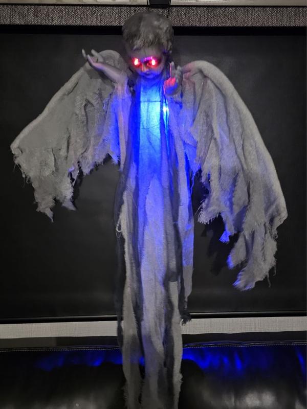 Haunted Hill Farm 3.28-ft Freestanding Motion Activated Wind Sound ...
