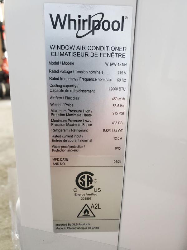 Whirlpool Medium Room Window Air Conditioner , Remote Included ( 115 ...