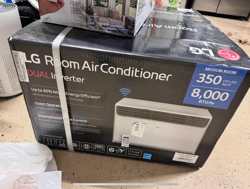 LG 8,000 BTU DUAL Inverter Smart Wi-Fi Enabled Window Air Conditioner ...