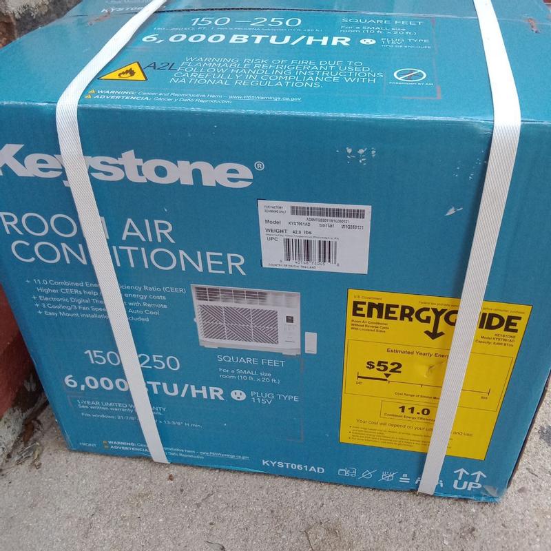 Keystone 150-sq ft Window Air Conditioner with Remote (115-Volt; 5000 ...