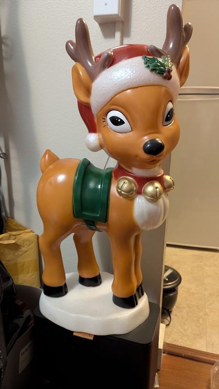 Fraser Hill Farm 28-in Freestanding Reindeer Blow mold with White LED ...