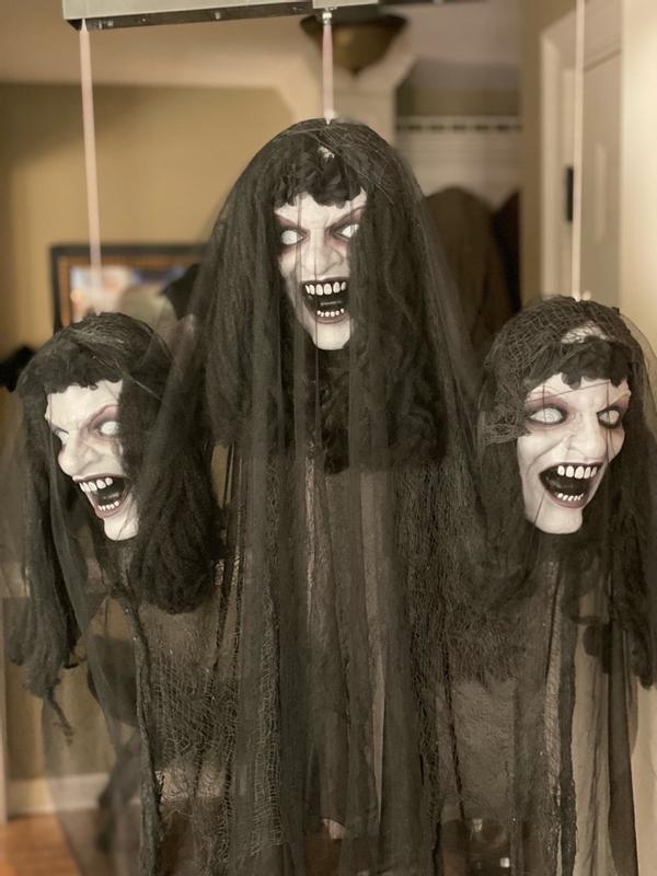 Haunted Hill Farm 2.95-ft Hanging Screaming Lighted Demon Animatronic ...