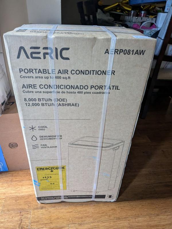 Aeric 8,000-BTU SACC (115-Volt) White Vented Portable Air Conditioner ...