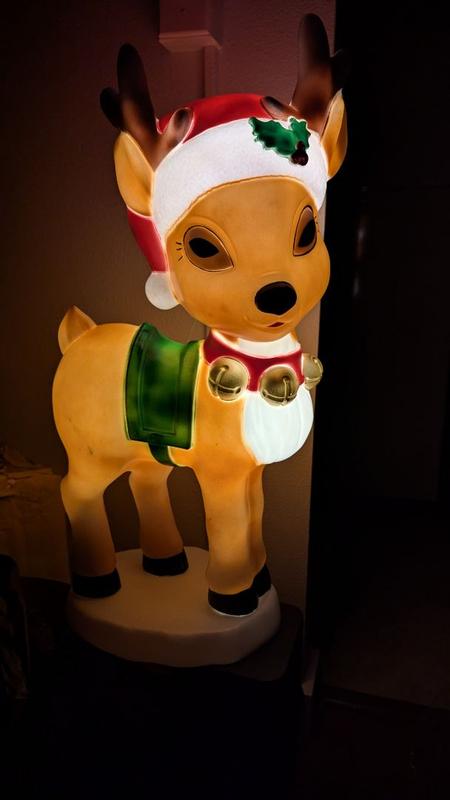 Fraser Hill Farm 28-in Freestanding Reindeer Blow mold with White LED ...