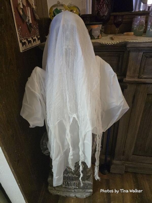 Haunted Hill Farm 4-ft Freestanding Crying Lighted Life-Size Ghost ...