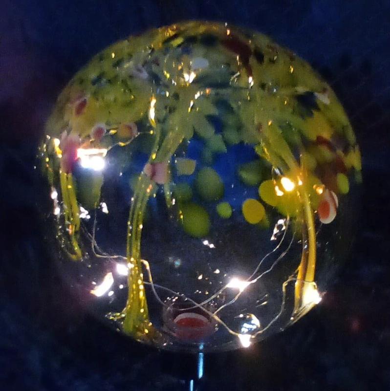 Alpine Corporation 33-in Multiple Colors/Finishes Glass Solar Garden ...