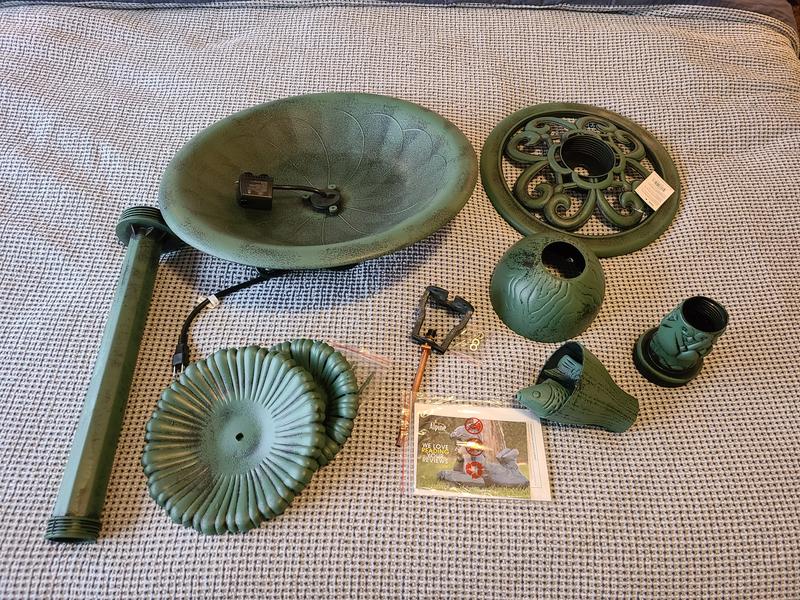 Alpine Corporation 40-in H Green Plastic Complete Birdbath TEC104 at ...