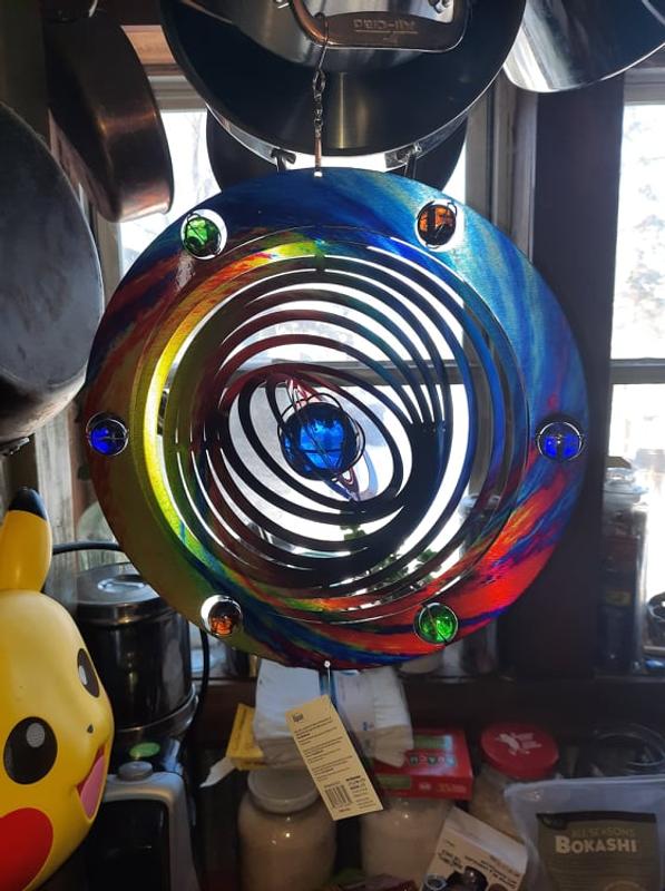 Alpine Corporation Multicolor Steel Cosmic Wind Spinner at Lowes.com