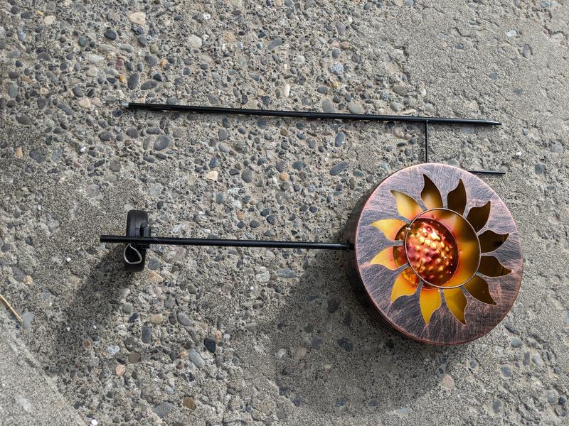 Alpine Corporation 40-in Multicolor Metal Solar Garden Stake ZEN280TM ...