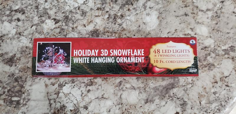 Alpine Corporation Red Snowflake Jumbo Indoor/Outdoor Ornament CRD100S ...