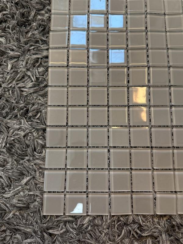 Apollo Tile Colorway Abalone Gray 12-in x 12-in Glossy Glass Uniform ...