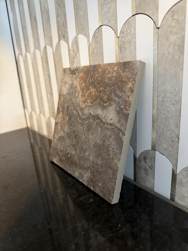 Apollo Tile Splendor Brown 24-in x 48-in Polished Porcelain Cement look ...