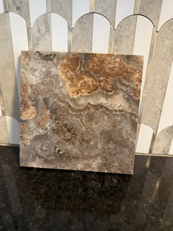 Apollo Tile Splendor Brown 24-in x 48-in Polished Porcelain Cement look ...