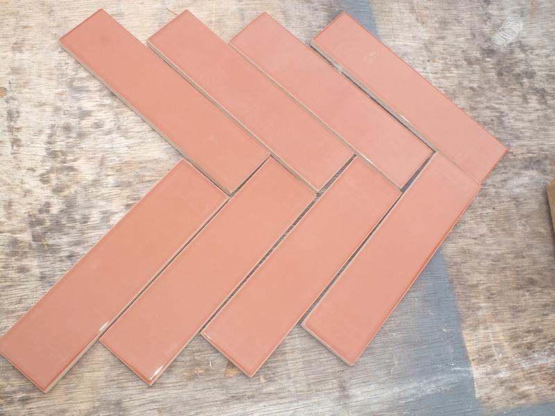 Apollo Tile Arte Red 2-in x 8-in Glossy Ceramic Brick look Floor and ...