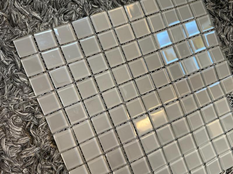 Apollo Tile Colorway Abalone Gray 12-in x 12-in Glossy Glass Uniform ...