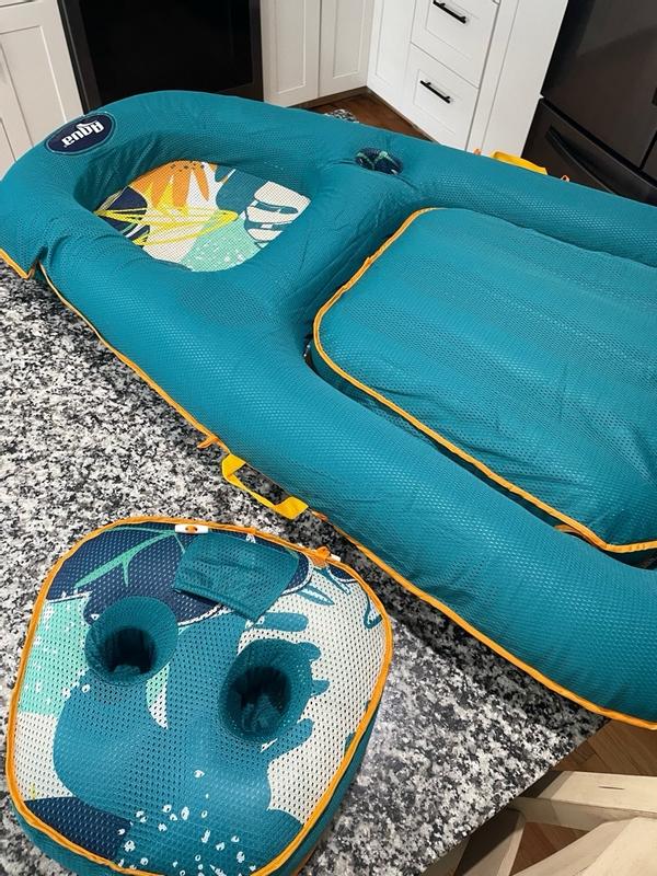 Aqua 56-in x 36-in 1 -Seat Blue Inflatable lounger in the Pool Toys ...