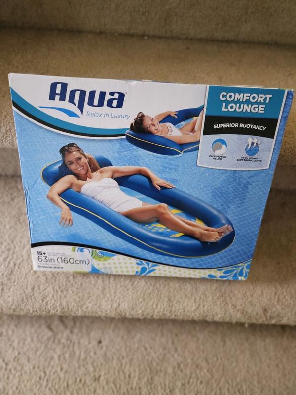 Aqua 63-in x 63-in 1 -Seat Blue Inflatable lounger in the Pool Toys ...
