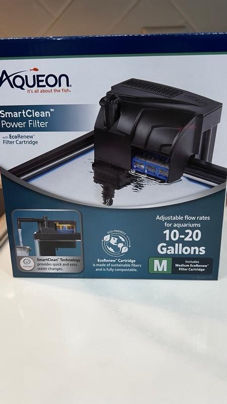 Aqueon SmartClean Power Filter with EcoRenew Filter Cartridge, 400 ...