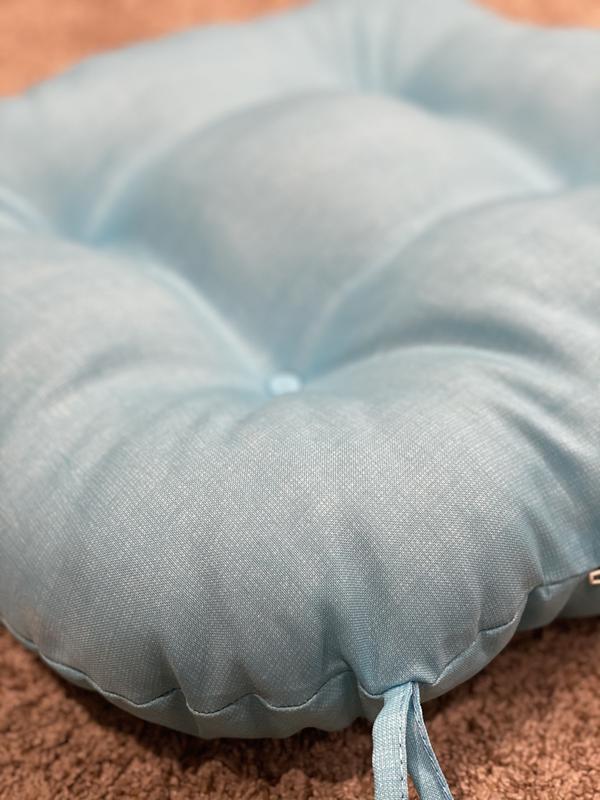 ARDEN 18-in x 20-in Pool Blue Leala Patio chair cushion in the Patio ...