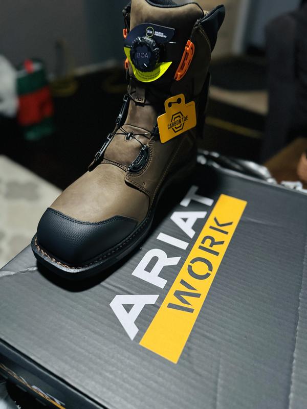 Ariat Men's WorkHog XT Carbon Toe Waterproof Work Boots, 8 in., BOA Fit ...