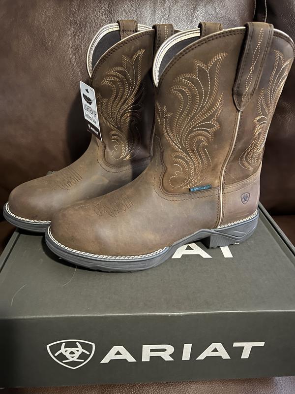 Ariat Women's Anthem Round Toe Shortie Waterproof Western Boots at ...