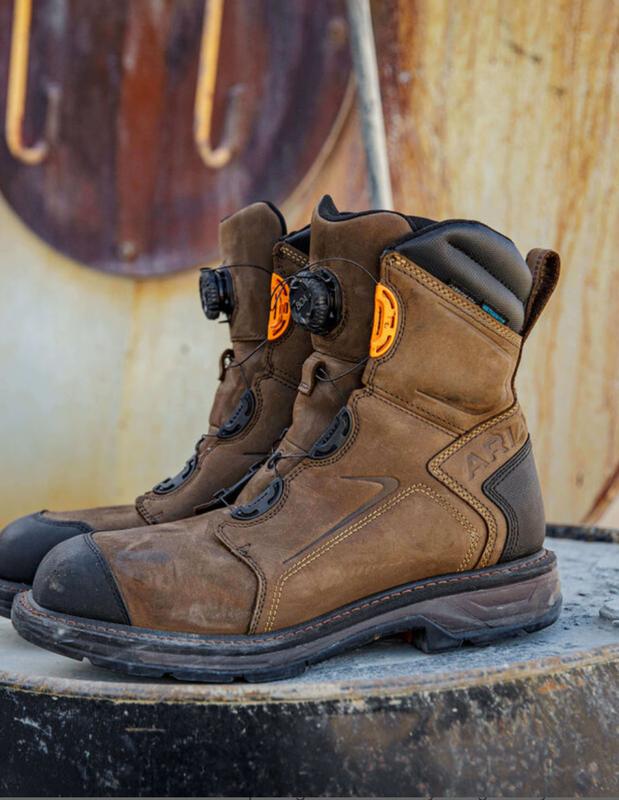 Ariat Men's WorkHog XT Carbon Toe Waterproof Work Boots, 8 in., BOA Fit ...