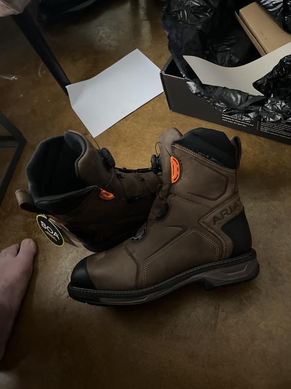 Ariat Men's WorkHog XT Carbon Toe Waterproof Work Boots, 8 in., BOA Fit ...