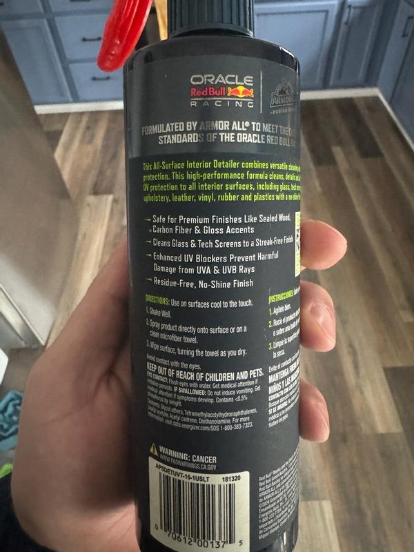 Armor All Interior Detailer Spray Developed With Oracle RedBull Racing ...