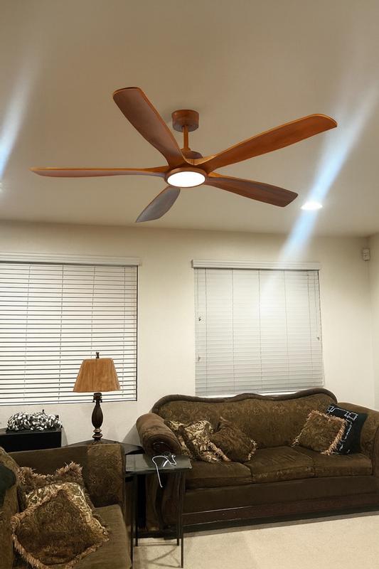 Duclsaty Traditional / Classic Fan 60 Brown/Black with Matte Blades LED ...