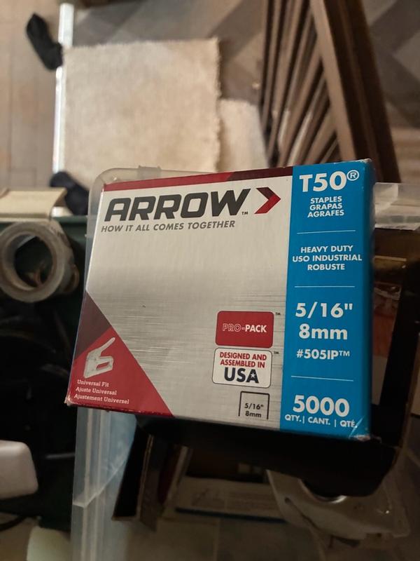 Arrow Fastener 20 Pack 505IP T50 5/16 Heavy Duty Steel Staples 5000 per ...