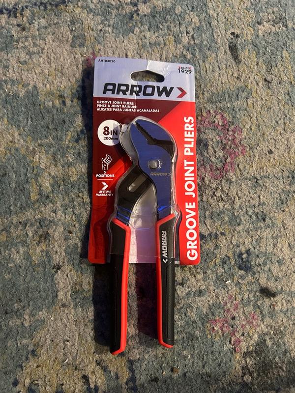 Arrow Fastener Silver Arrow 8in. Steel Groove Joint Pliers 8-in Tongue ...
