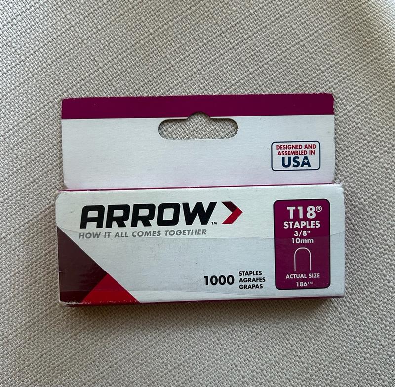 Arrow Fastener 186 1000-Count T-18 3/8-Inch Staples - Quantity 5 in the ...