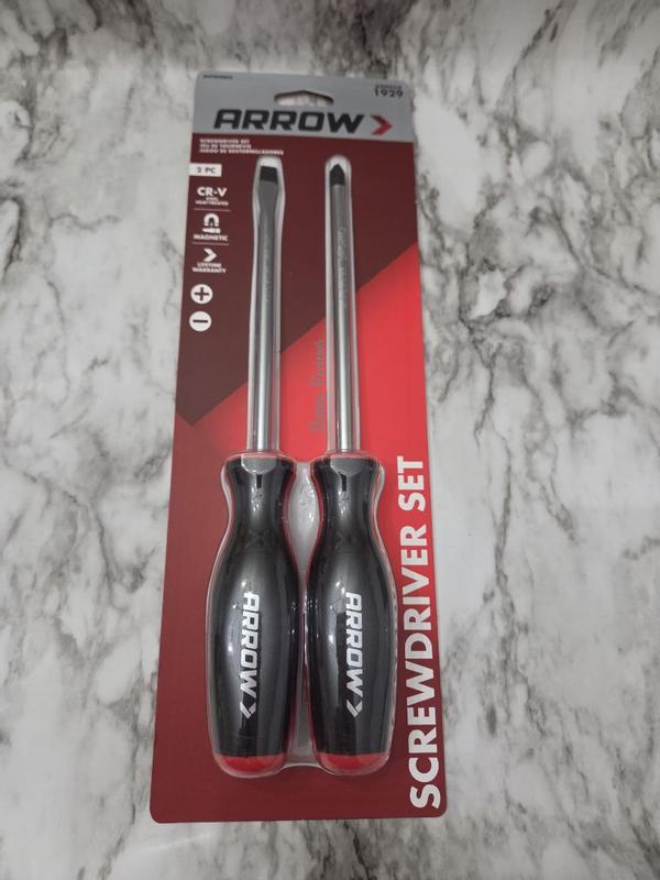 Arrow Fastener Arrow Chrome Vanadium Steel Screwdriver Set 2 -Piece 6 ...