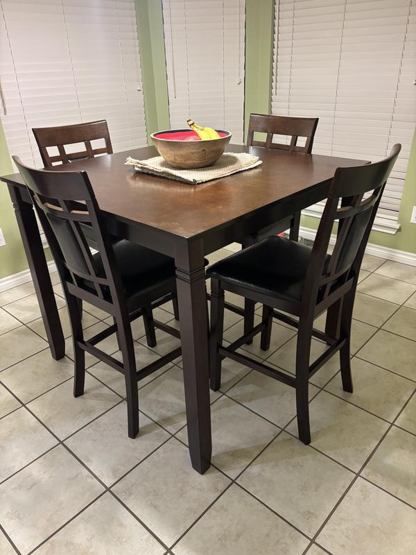 Signature Design by Ashley Bennox Dark Brown Counter Height 5 Piece ...