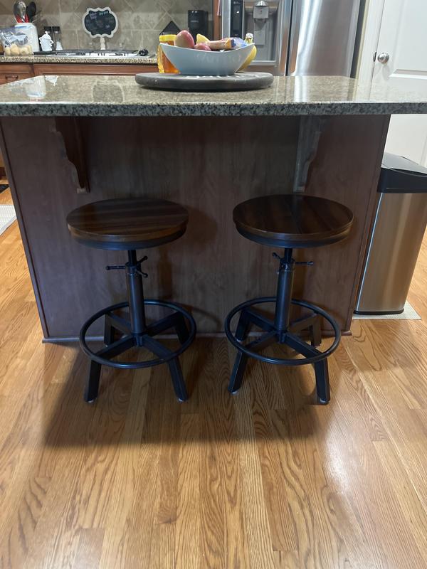 Signature Design by Ashley Torjin Brown Gray Adjustable Counter Height ...