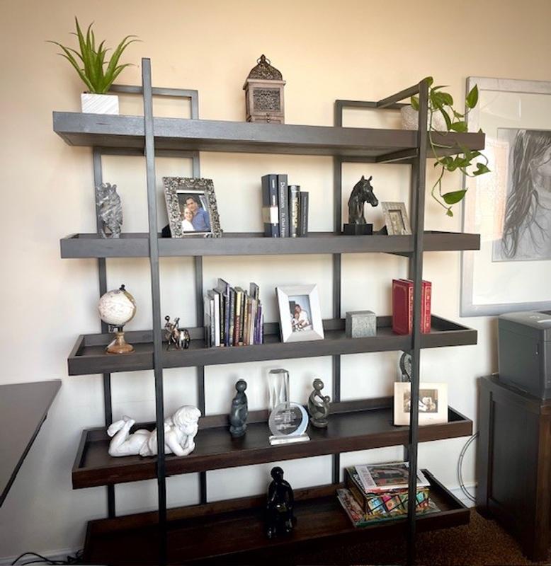 Signature Design by Ashley Starmore 76 Inch Oiled Walnut and Blackened ...