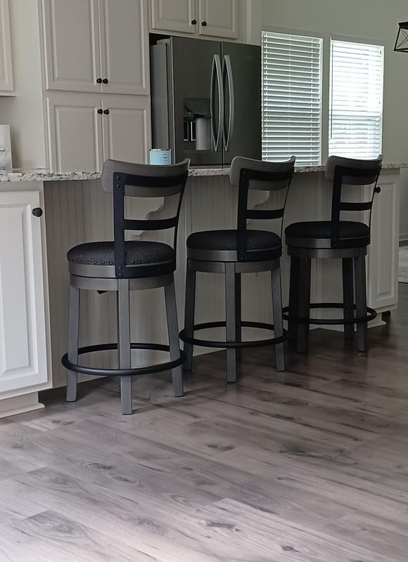 Signature Design by Ashley Pinnadel Light Brown Bar Height Upholstered ...