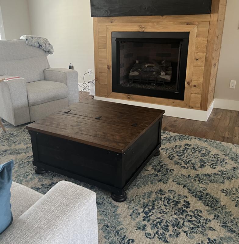 Signature Design by Ashley Wystfield Farmhouse Square Coffee Table with ...