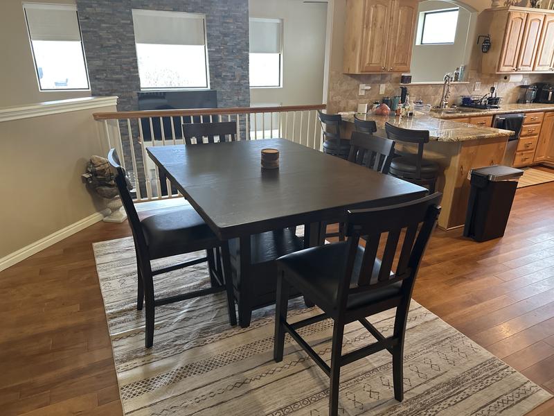 Signature Design by Ashley Haddigan Smoky Dark Brown Rectangular ...