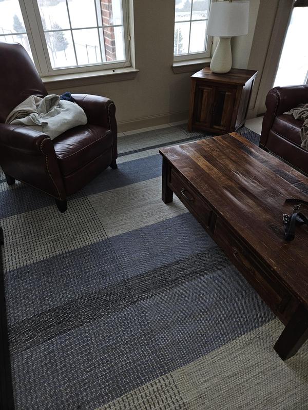 nuLOOM Portland Plaid Wool 9ft. x 12ft. Blue Area Rug in the Rugs ...