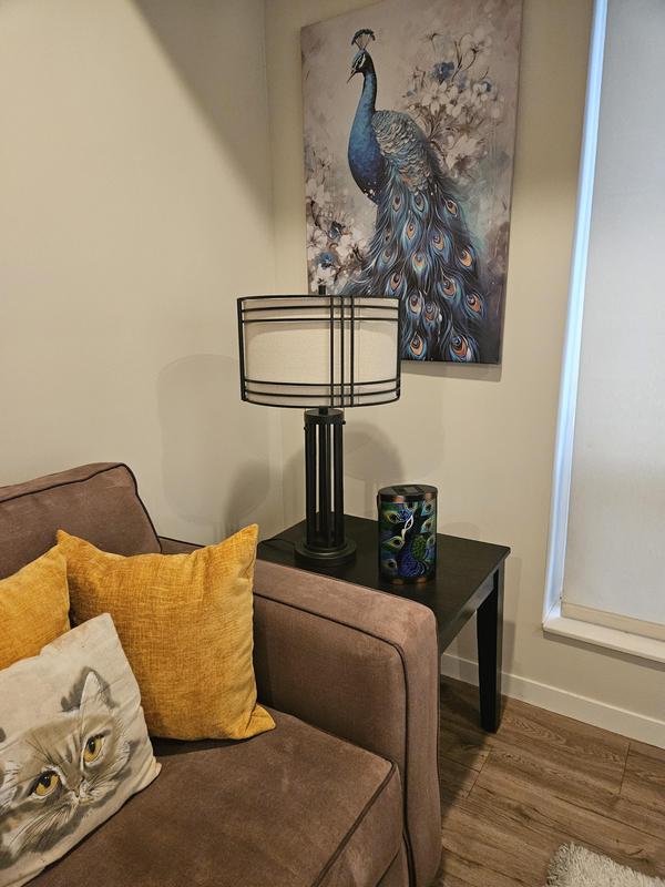 Signature Design by Ashley Hanswell Dark Brown Metal Table Lamp with ...