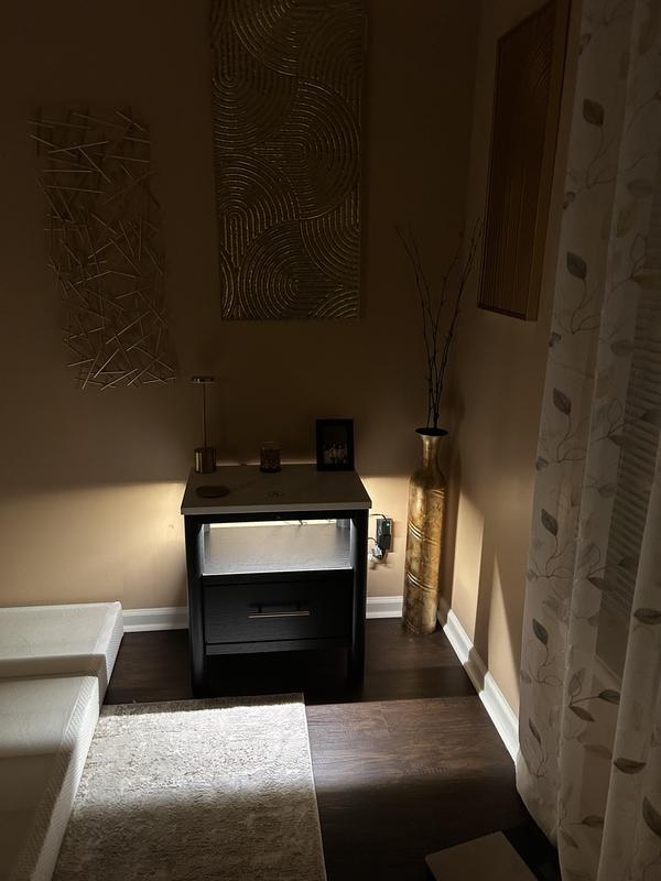 Signature Design by Ashley Cadmori Black White Nightstand with Wireless ...