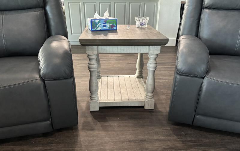 Signature Design by Ashley Havalance 26-in W x 24-in H Weathered Gray ...