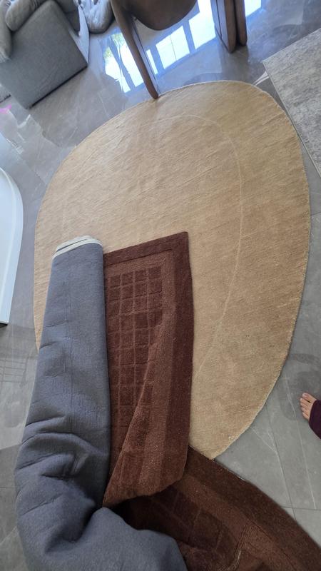 nuLOOM Fritz Checkered Wool 6ft. x 9ft. Beige Area Rug in the Rugs ...