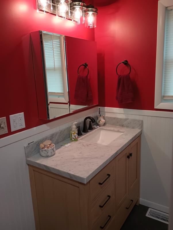 ARIEL Cambridge 42-in Oak Undermount Single Sink Bathroom Vanity with ...